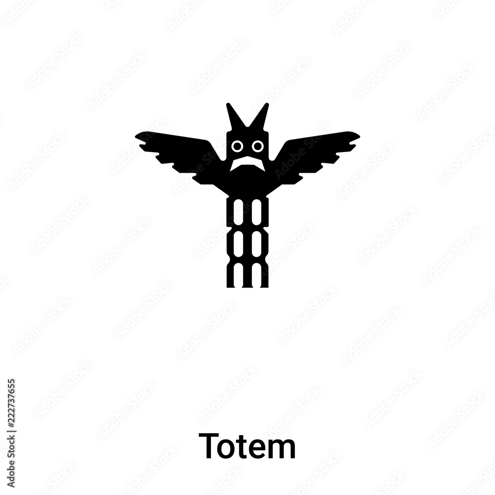 Totem icon vector isolated on white background, logo concept of Totem ...