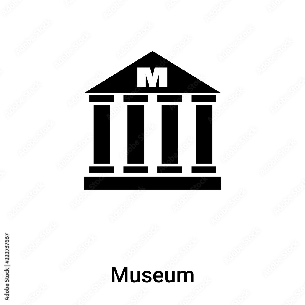 Vecteur Stock Museum icon vector isolated on white background, logo ...