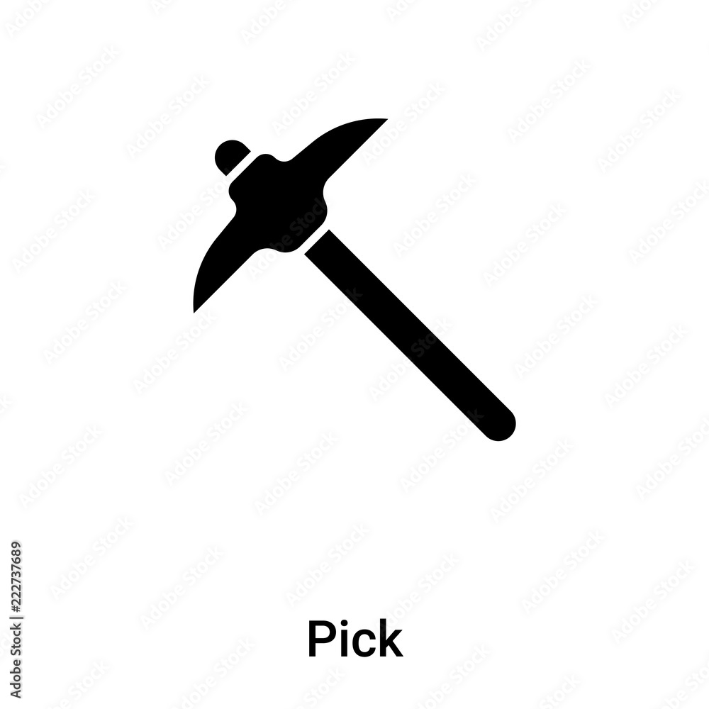 Pick icon vector isolated on white background, logo concept of Pick ...