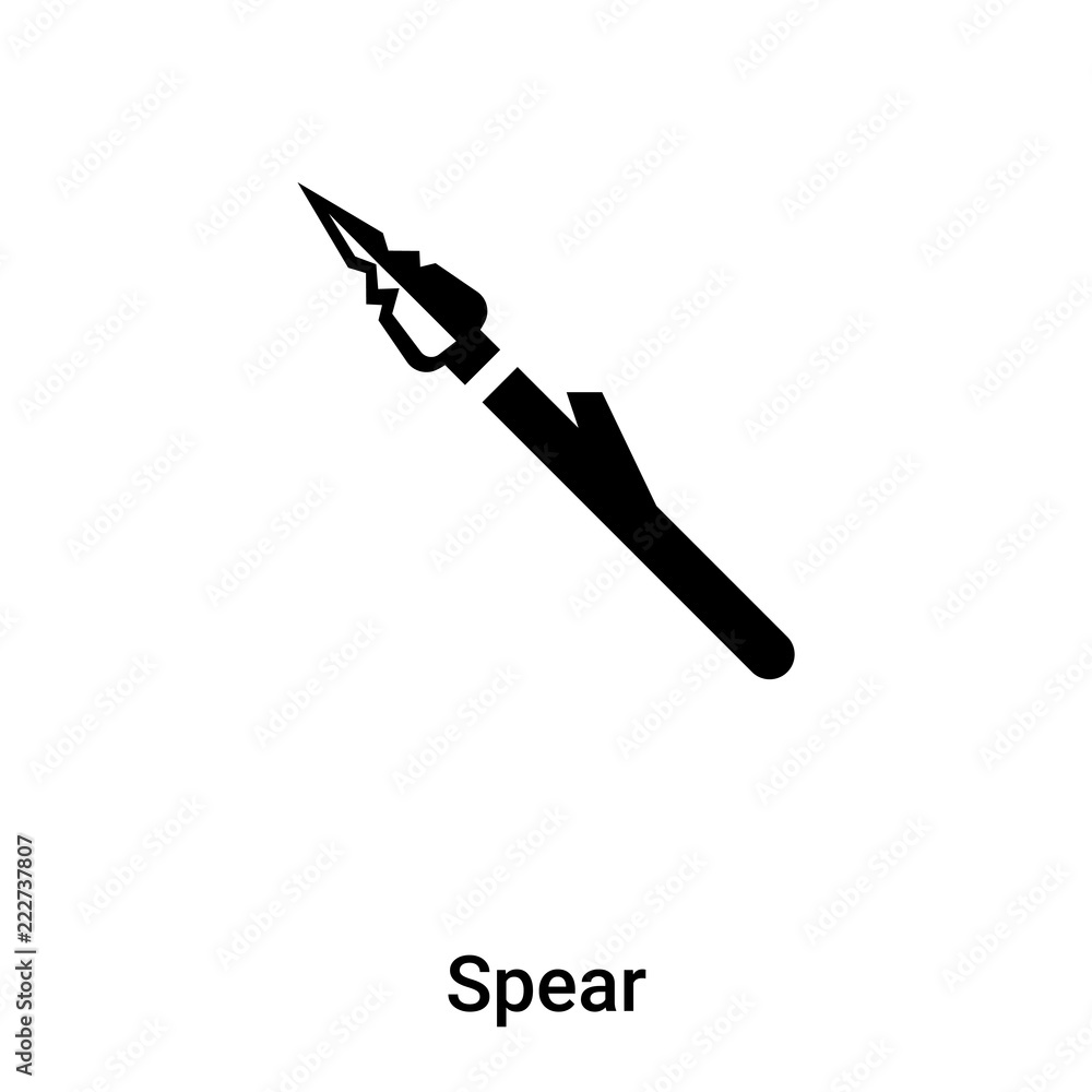 Spear icon vector isolated on white background, logo concept of Spear ...