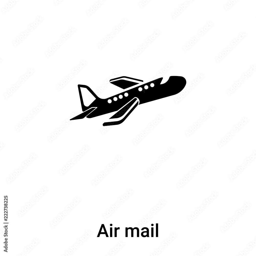Air mail icon vector isolated on white background, logo concept of Air ...