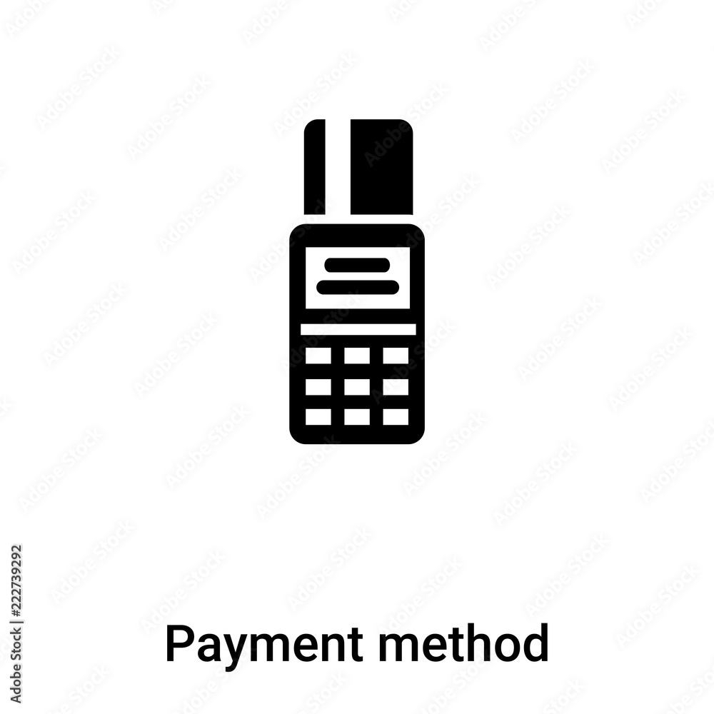 Payment method icon vector isolated on white background, logo concept ...
