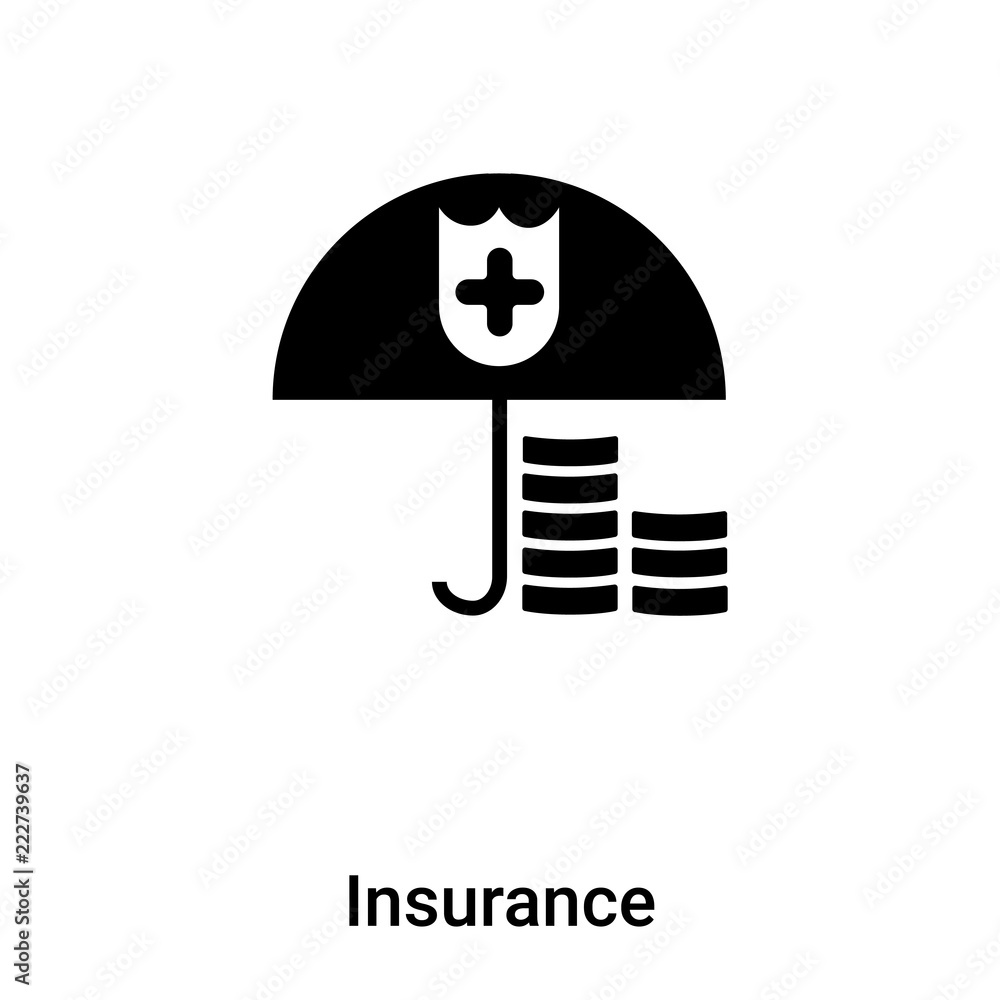 Insurance icon vector isolated on white background, logo concept of ...