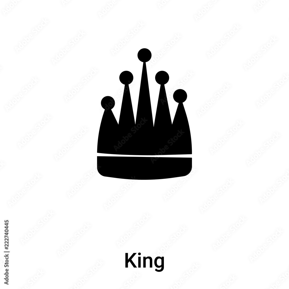 King icon vector isolated on white background, logo concept of King ...