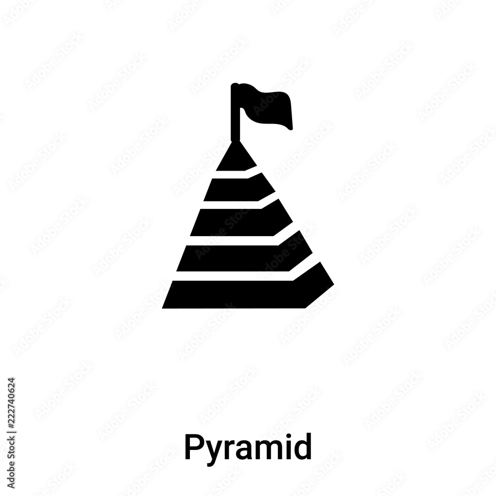Pyramid icon vector isolated on white background, logo concept of ...