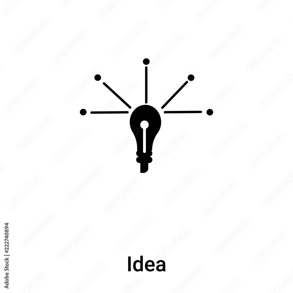 Idea icon vector isolated on white background, logo concept of Idea ...