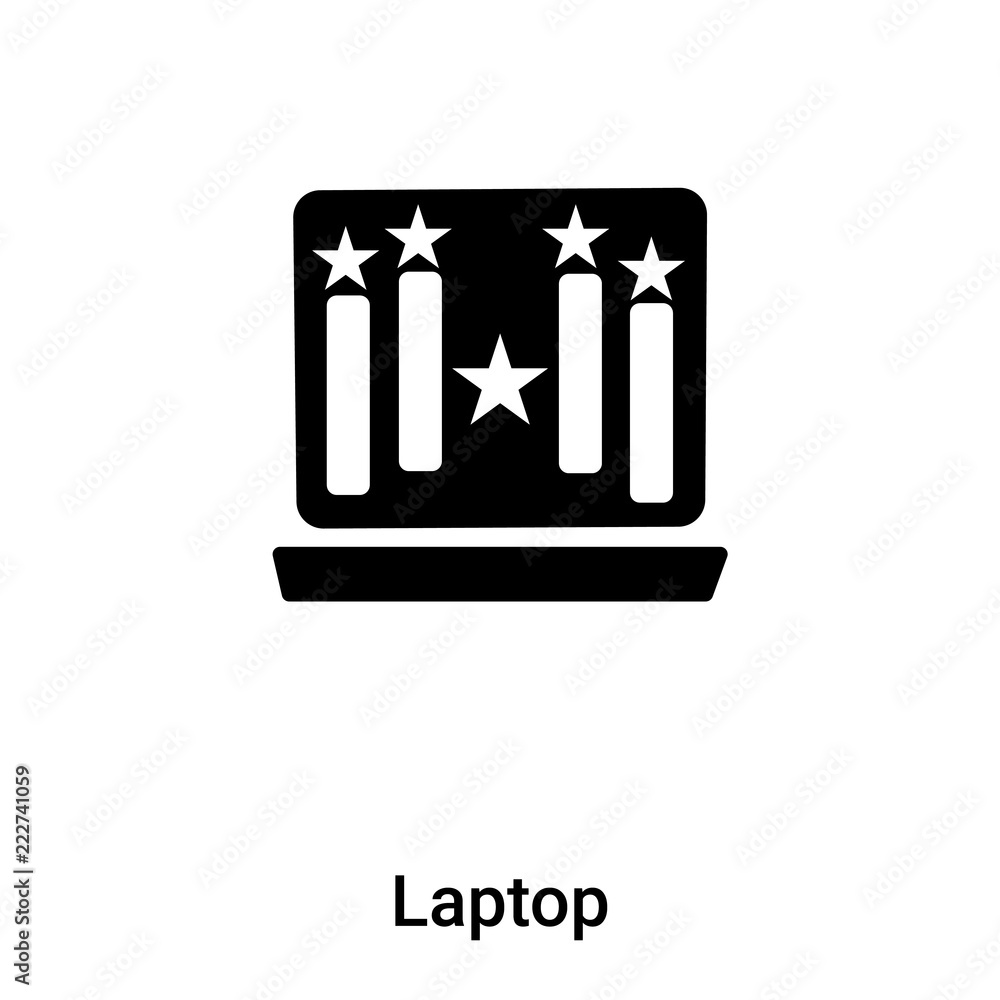 Laptop icon vector isolated on white background, logo concept of Laptop ...