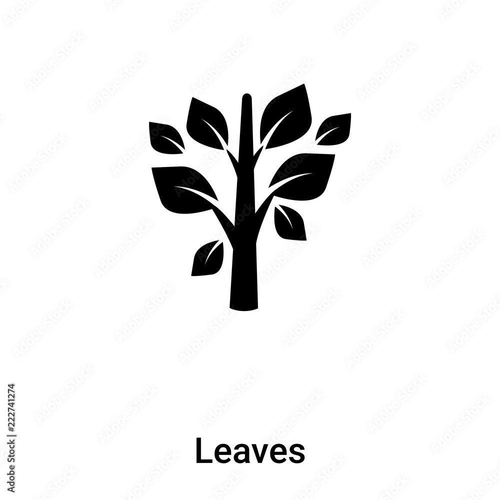Leaves icon vector isolated on white background, logo concept of Leaves ...