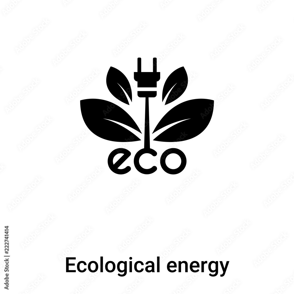 Ecological energy source icon vector isolated on white background, logo ...
