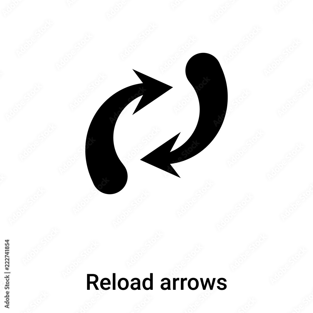 Reload arrows icon vector isolated on white background, logo concept of ...