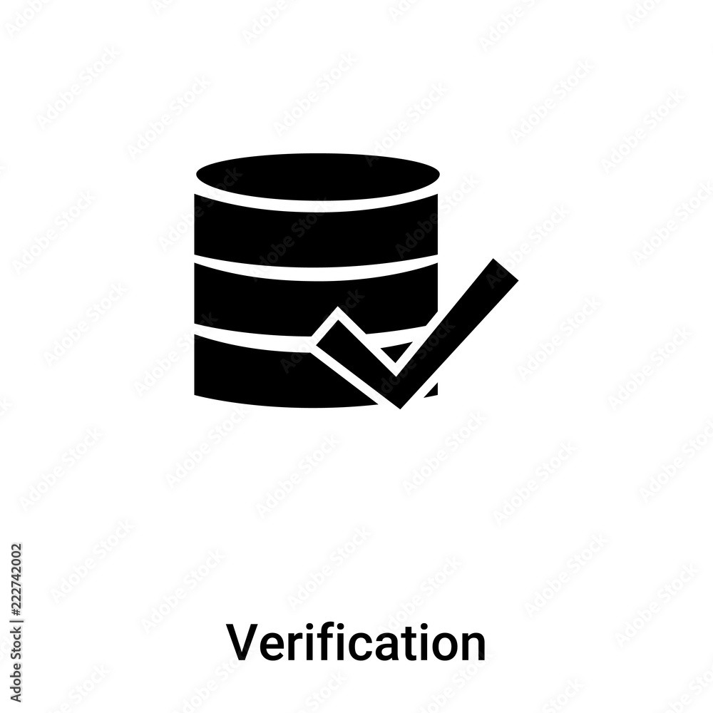 Verification icon vector isolated on white background, logo concept of ...