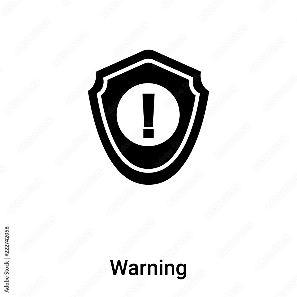 Warning icon vector isolated on white background, logo concept of ...