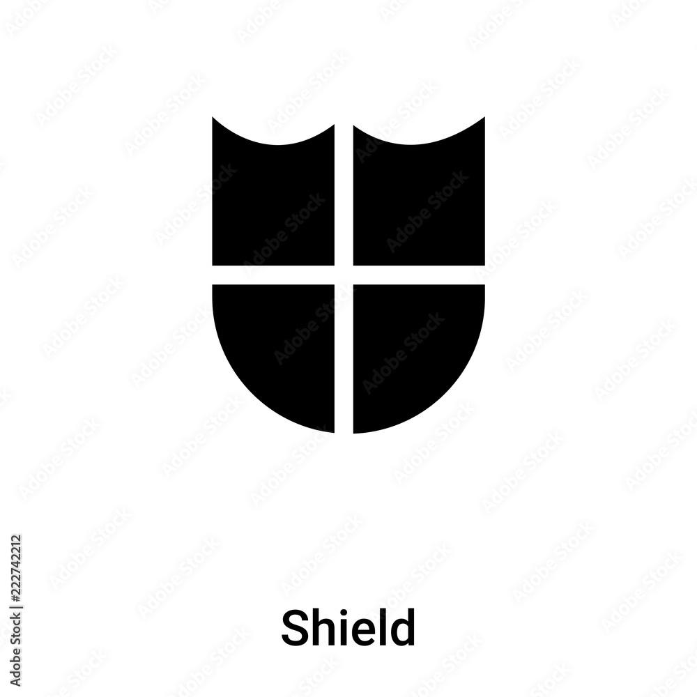 Shield icon vector isolated on white background, logo concept of Shield ...