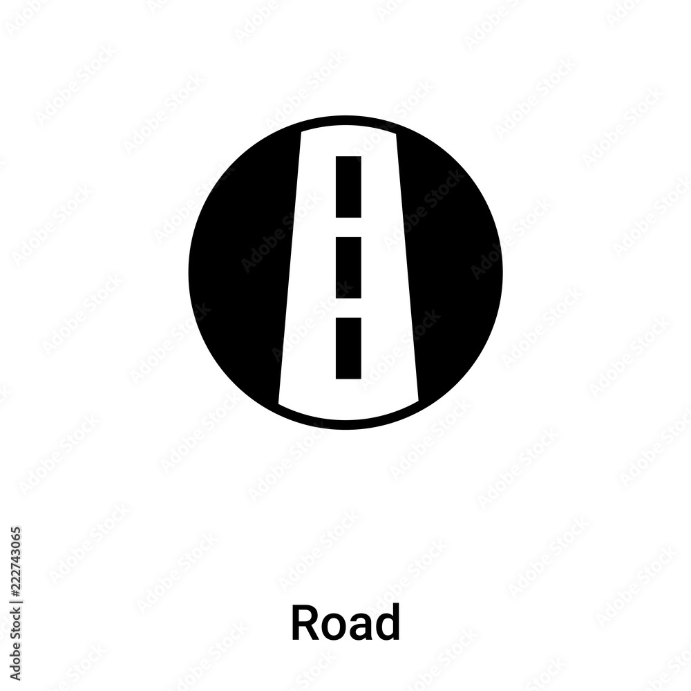 Road icon vector isolated on white background, logo concept of Road ...
