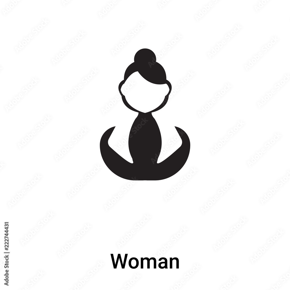 Woman icon vector isolated on white background, logo concept of Woman ...