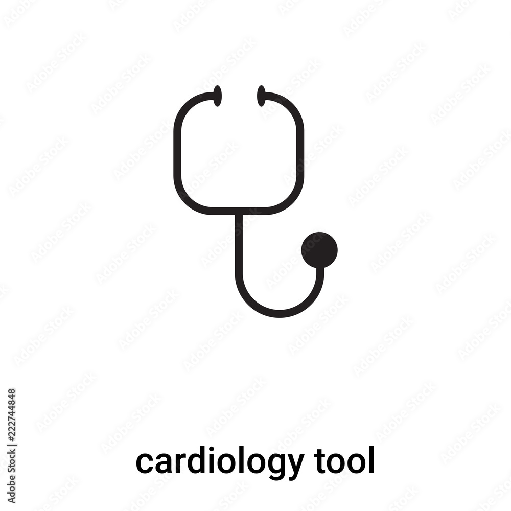 cardiology tool icon vector isolated on white background, logo concept ...