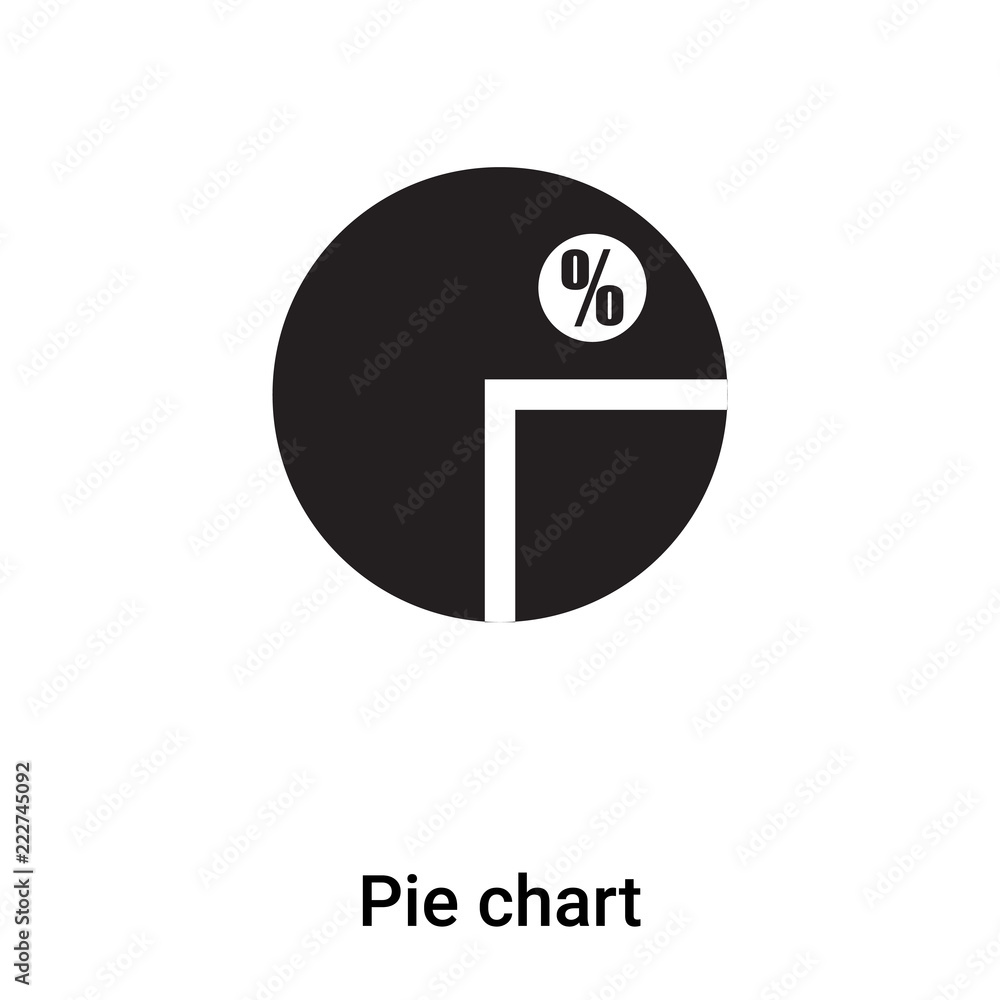 Pie chart icon vector isolated on white background, logo concept of Pie ...