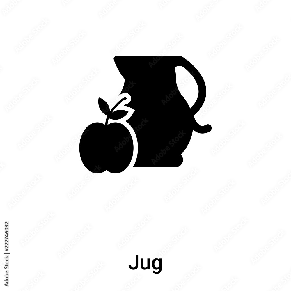 Jug icon vector isolated on white background, logo concept of Jug sign ...