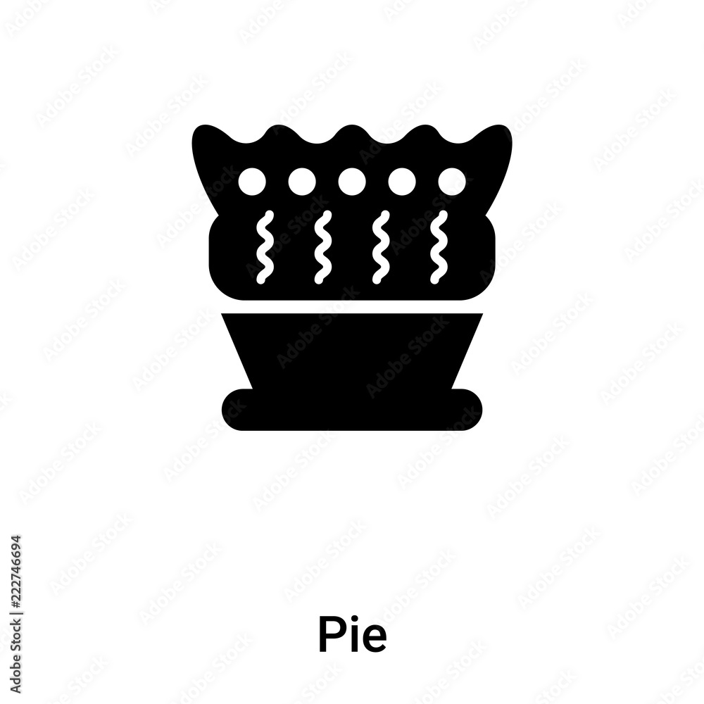 Pie icon vector isolated on white background, logo concept of Pie sign ...