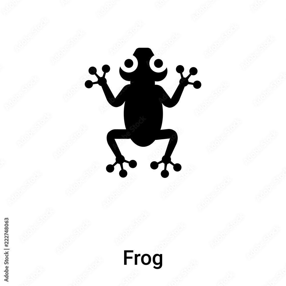 Frog icon vector isolated on white background, logo concept of Frog ...
