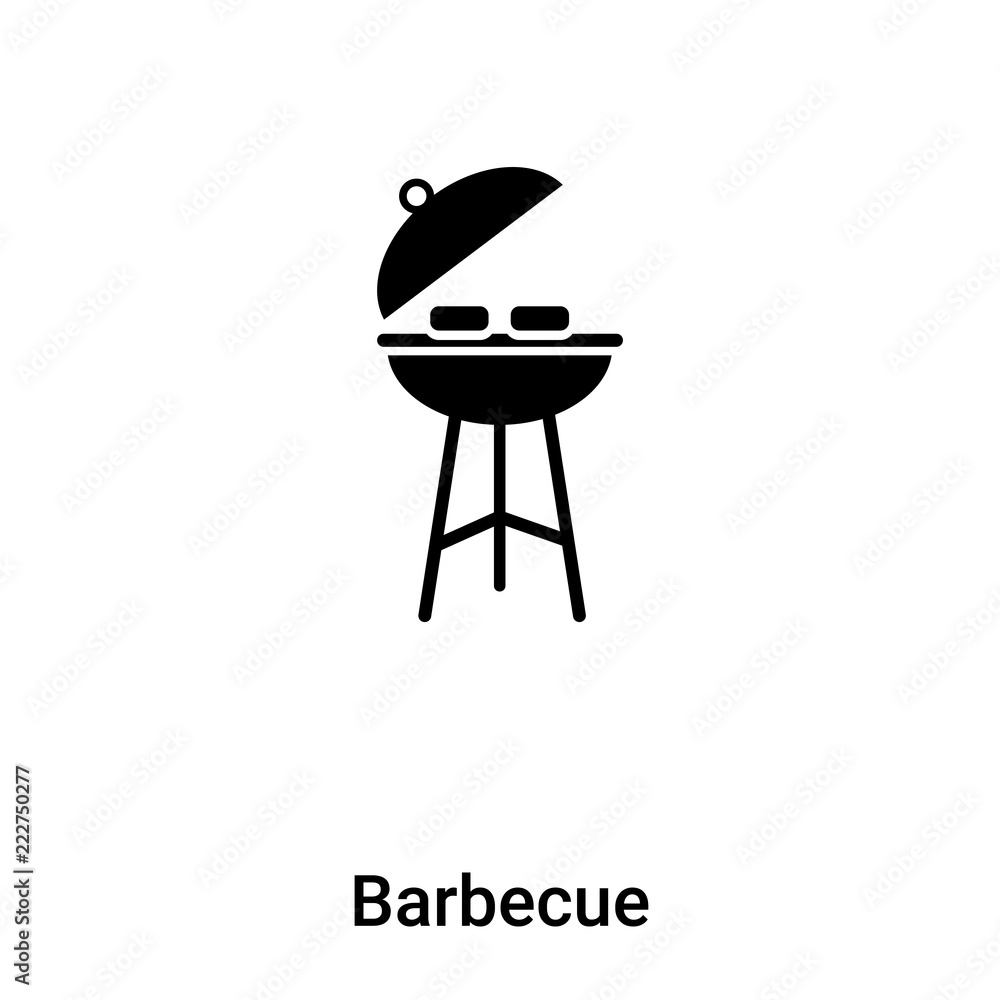 Barbecue icon vector isolated on white background, logo concept of ...
