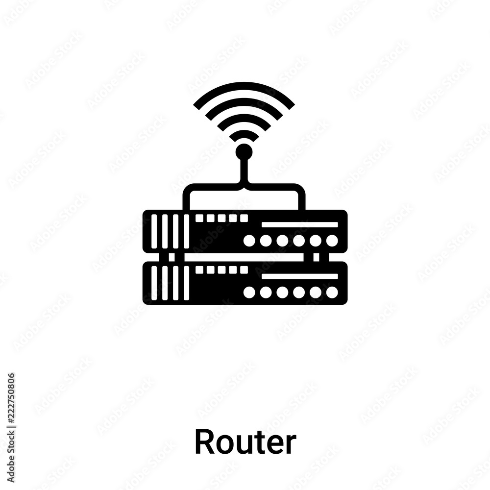 Router icon vector isolated on white background, logo concept of Router ...