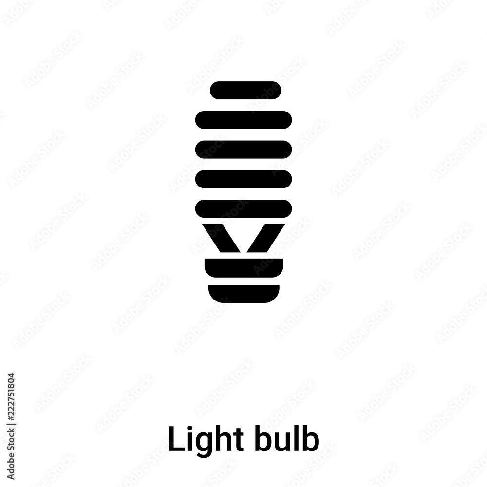 Light bulb icon vector isolated on white background, logo concept of ...