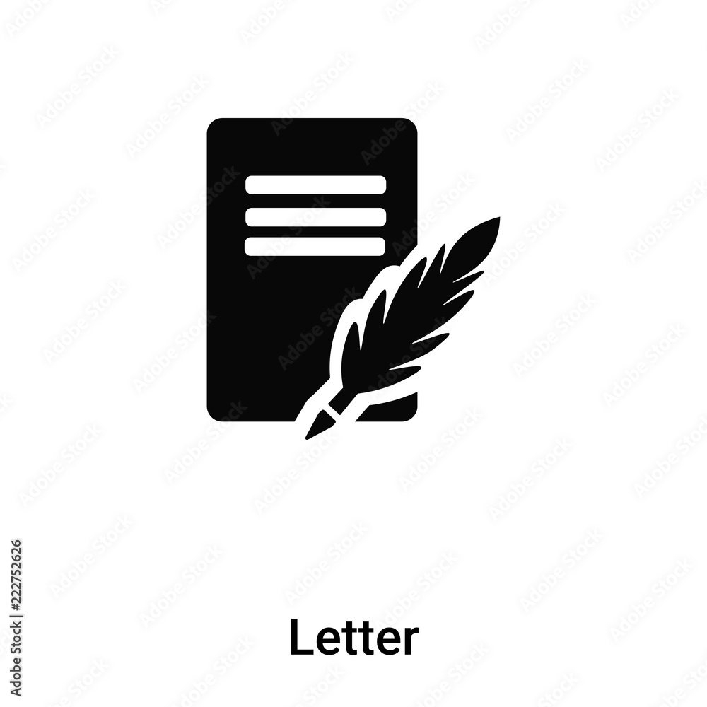 Letter icon vector isolated on white background, logo concept of Letter ...
