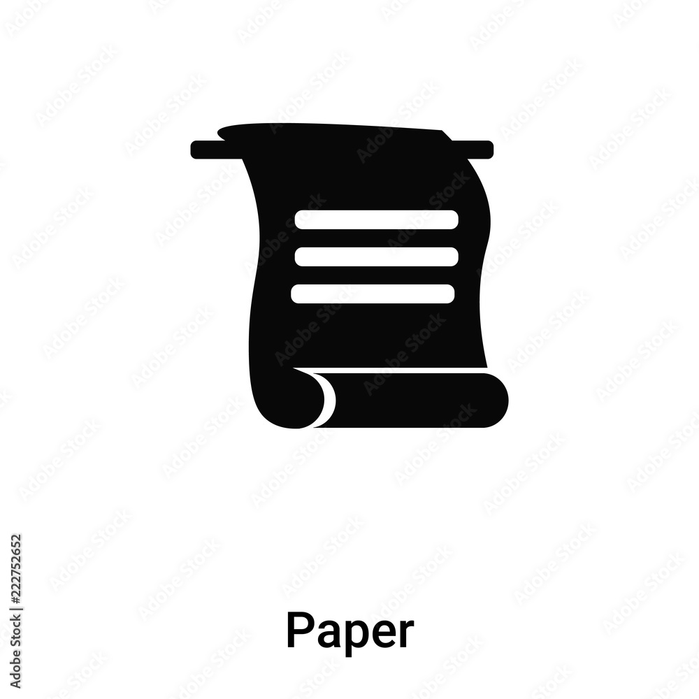 Paper icon vector isolated on white background, logo concept of Paper ...