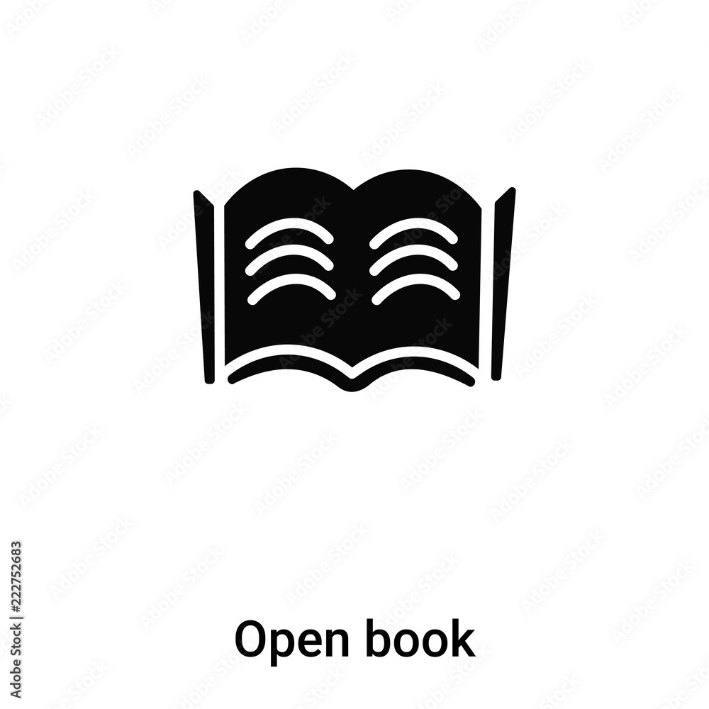 Open book icon vector isolated on white background, logo concept of ...
