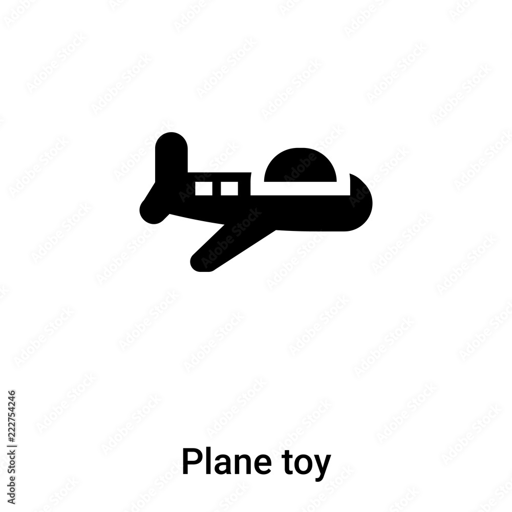 Plane toy icon vector isolated on white background, logo concept of ...