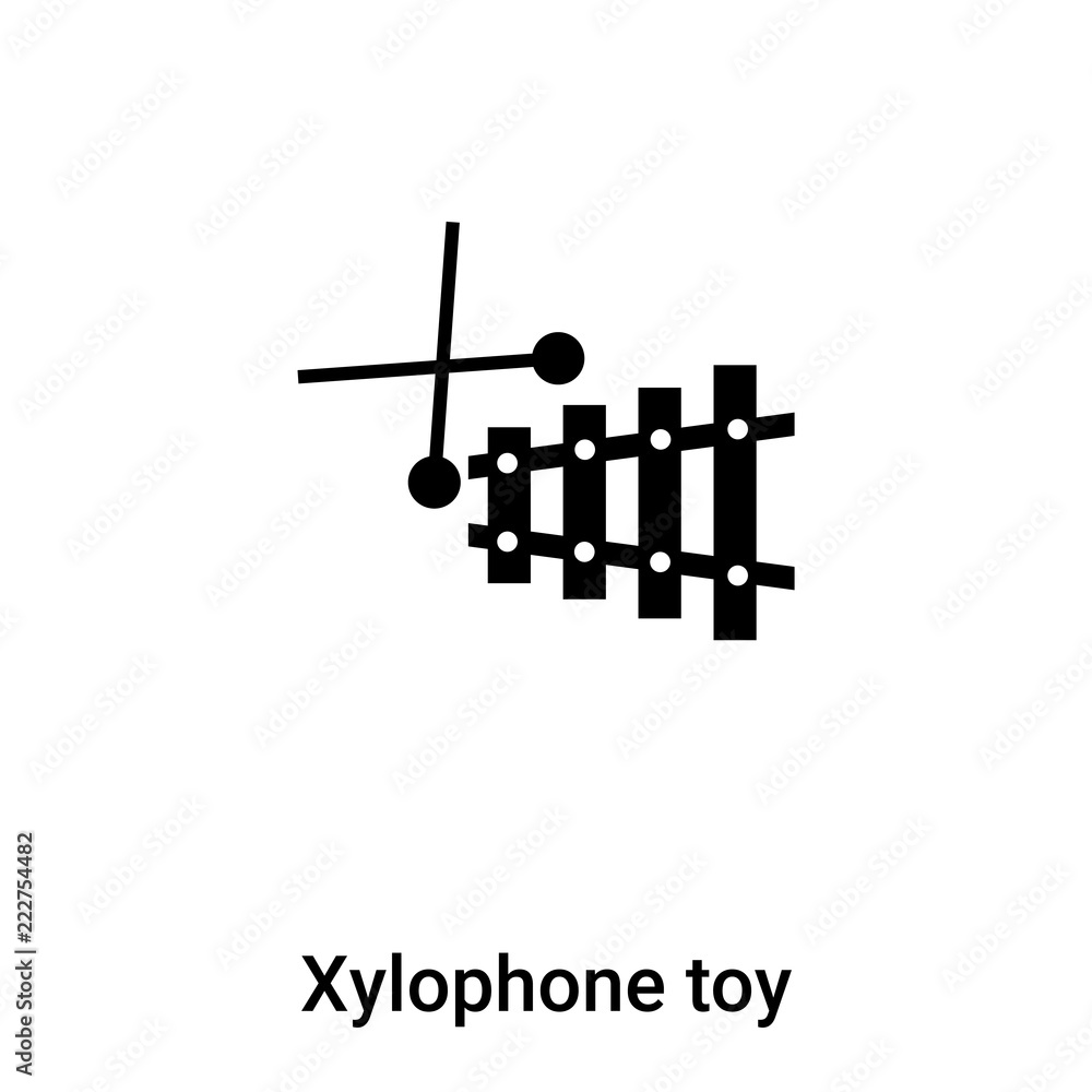 Xylophone toy icon vector isolated on white background, logo concept of ...
