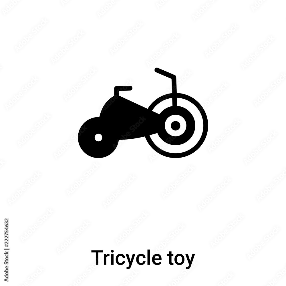 Tricycle toy icon vector isolated on white background, logo concept of ...