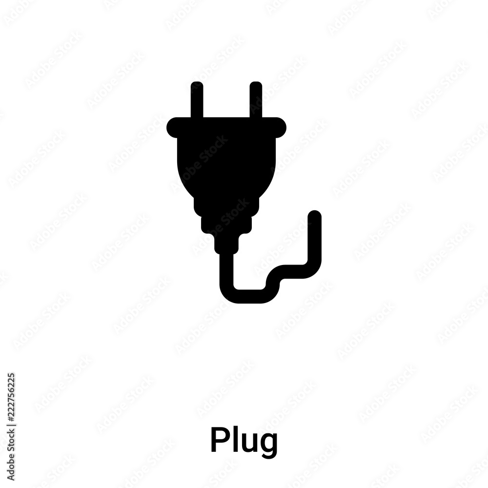 Plug icon vector isolated on white background, logo concept of Plug ...