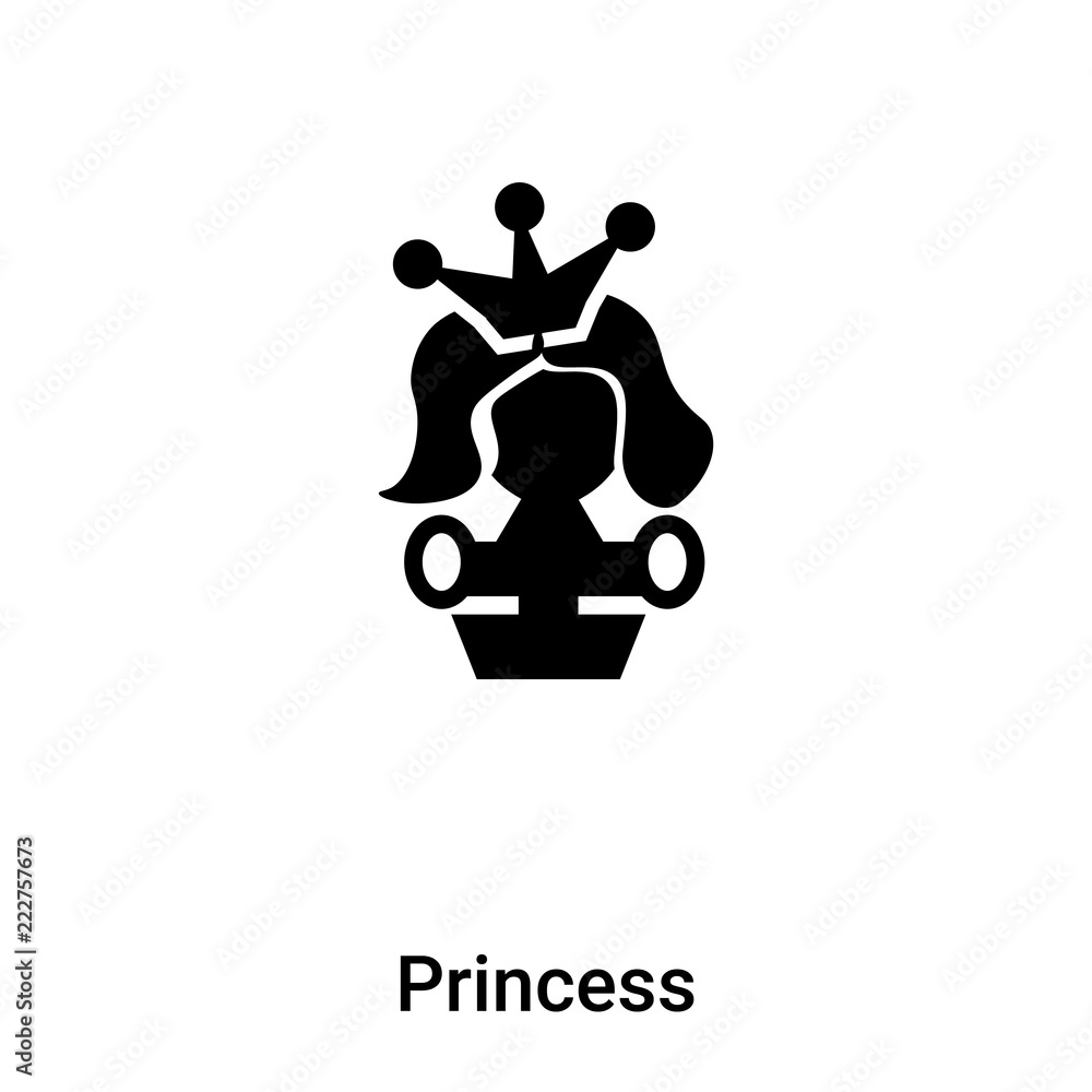 Princess icon vector isolated on white background, logo concept of ...