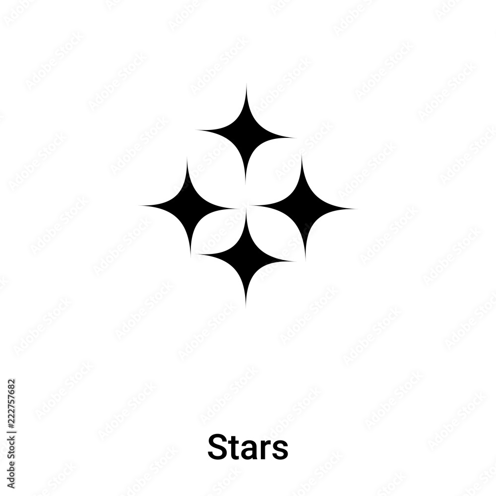 Stars icon vector isolated on white background, logo concept of Stars ...