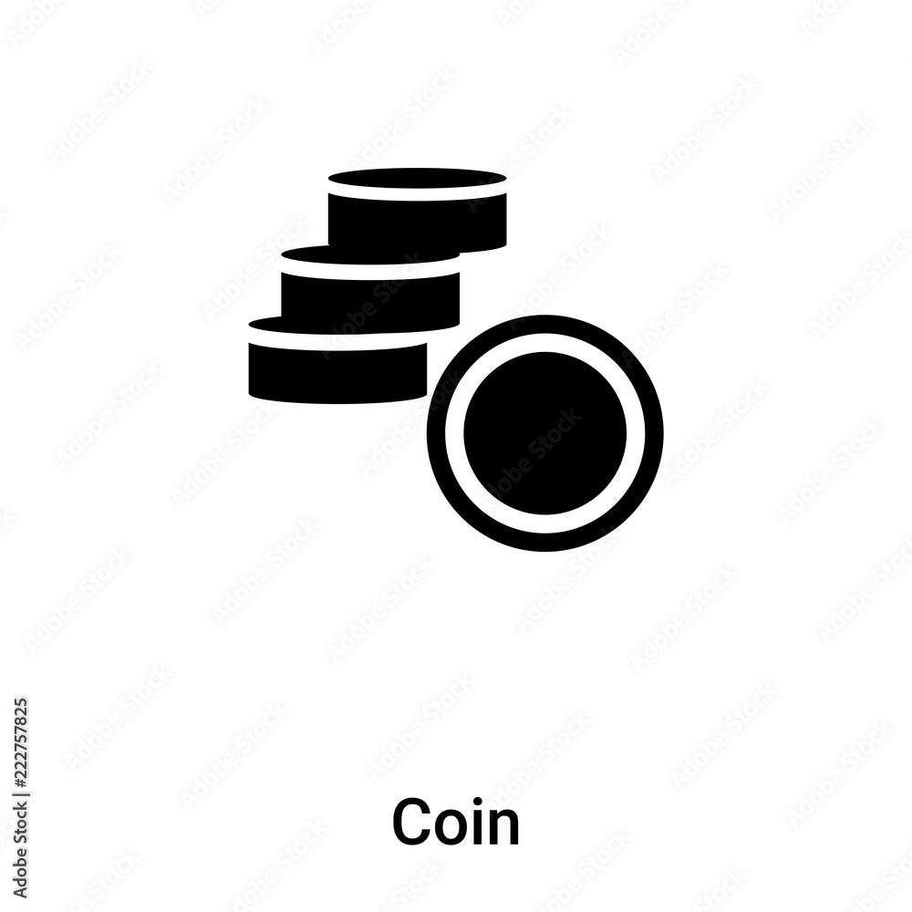 Coin icon vector isolated on white background, logo concept of Coin ...