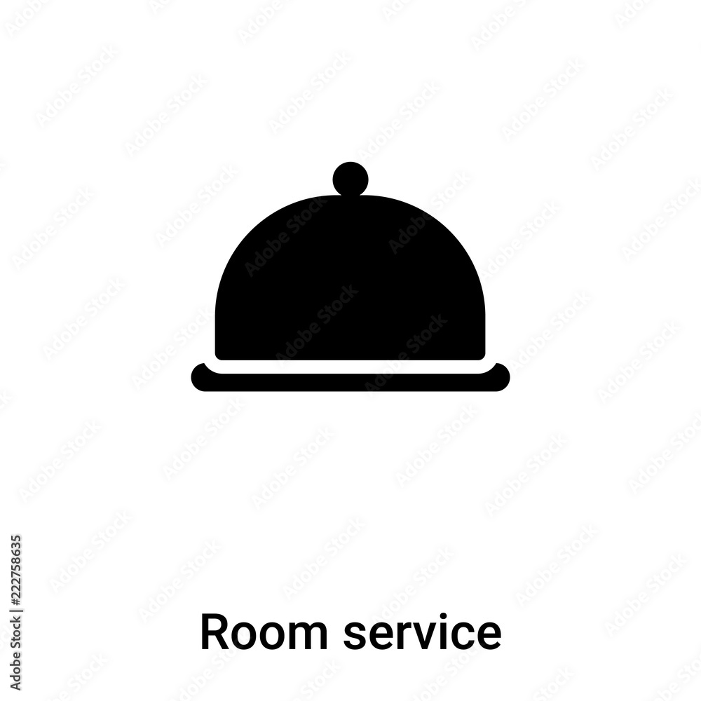 Room service icon vector isolated on white background, logo concept of ...