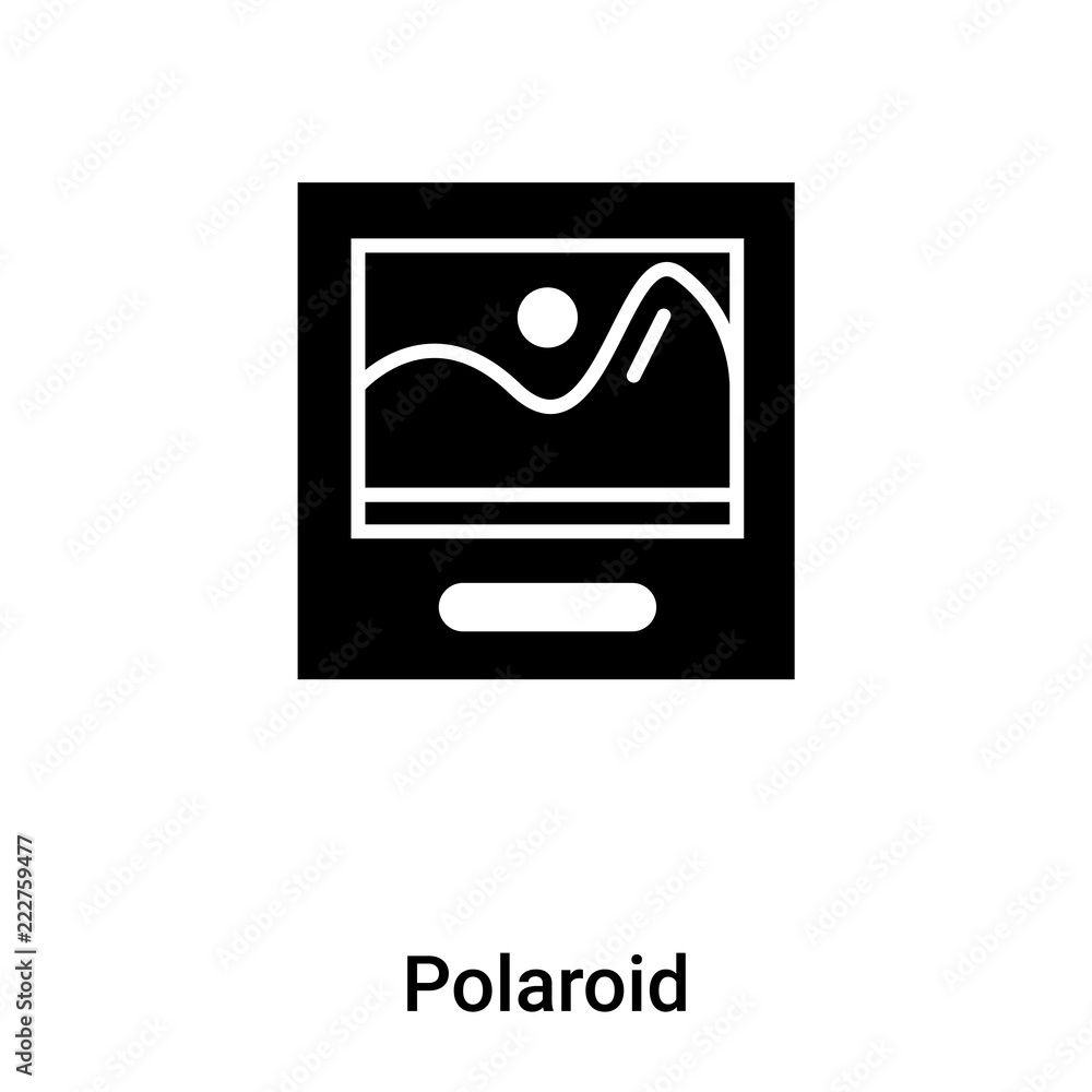 Polaroid icon vector isolated on white background, logo concept of ...