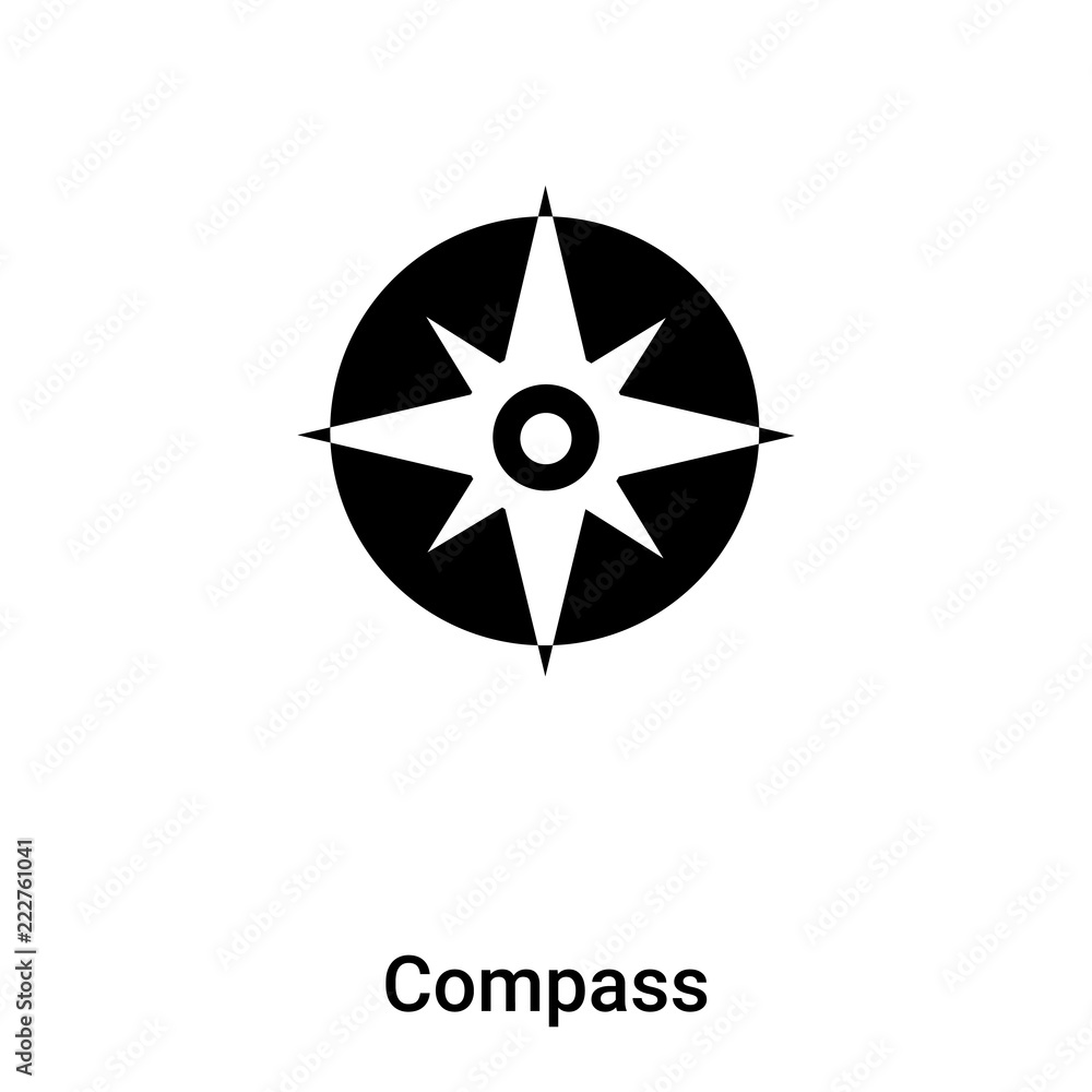 Compass icon vector isolated on white background, logo concept of ...