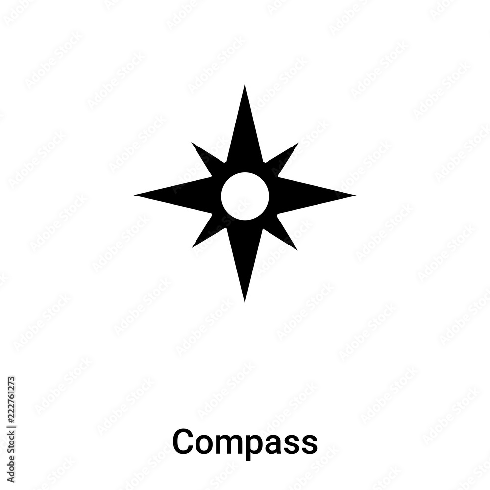 Compass icon vector isolated on white background, logo concept of ...
