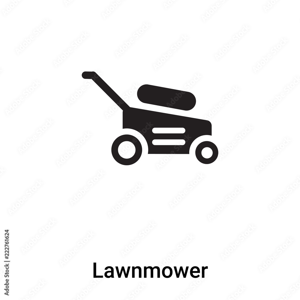 Lawnmower icon vector isolated on white background, logo concept of ...