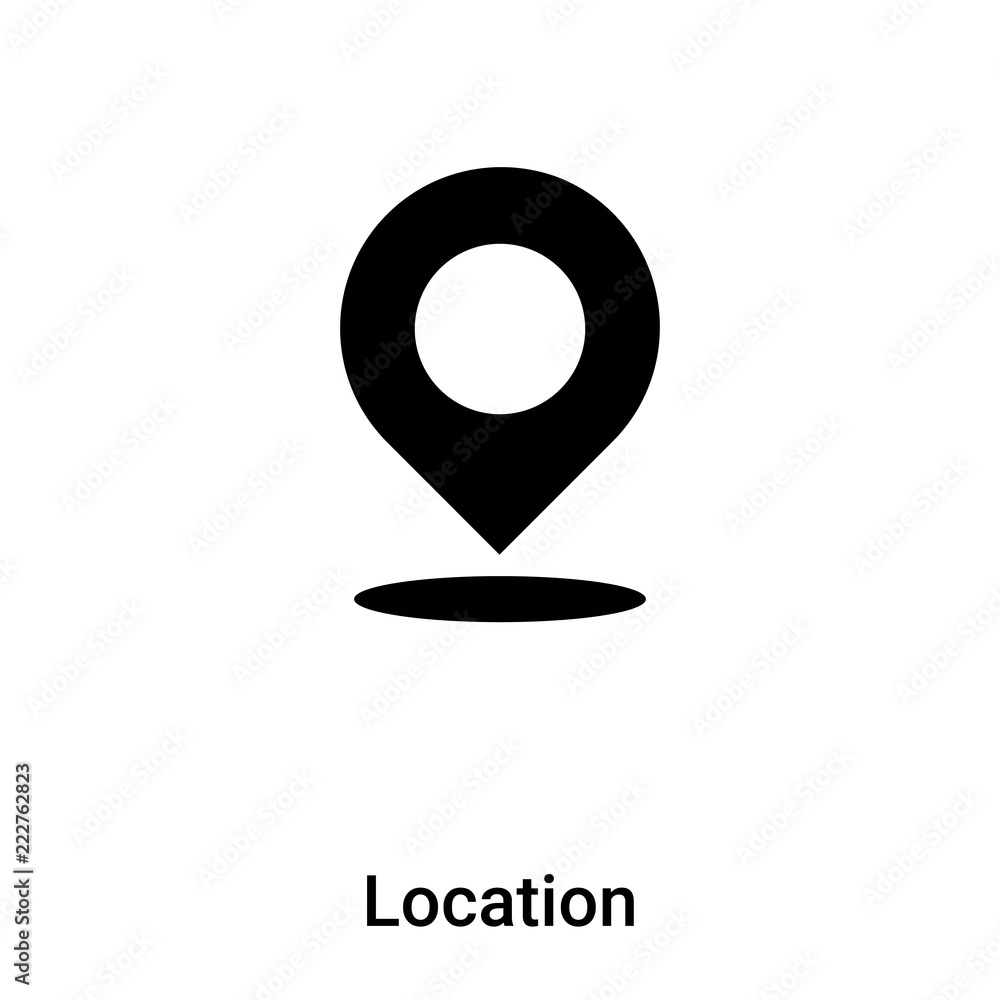 Location icon vector isolated on white background, logo concept of ...