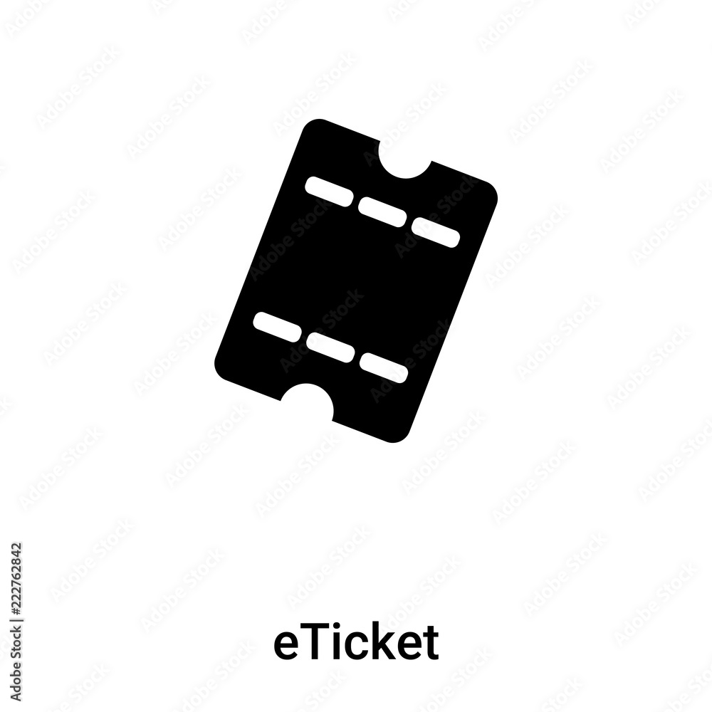 eTicket icon vector isolated on white background, logo concept of ...