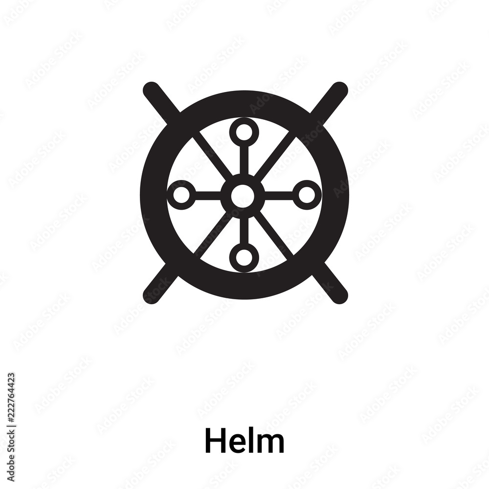 Helm icon vector isolated on white background, logo concept of Helm ...