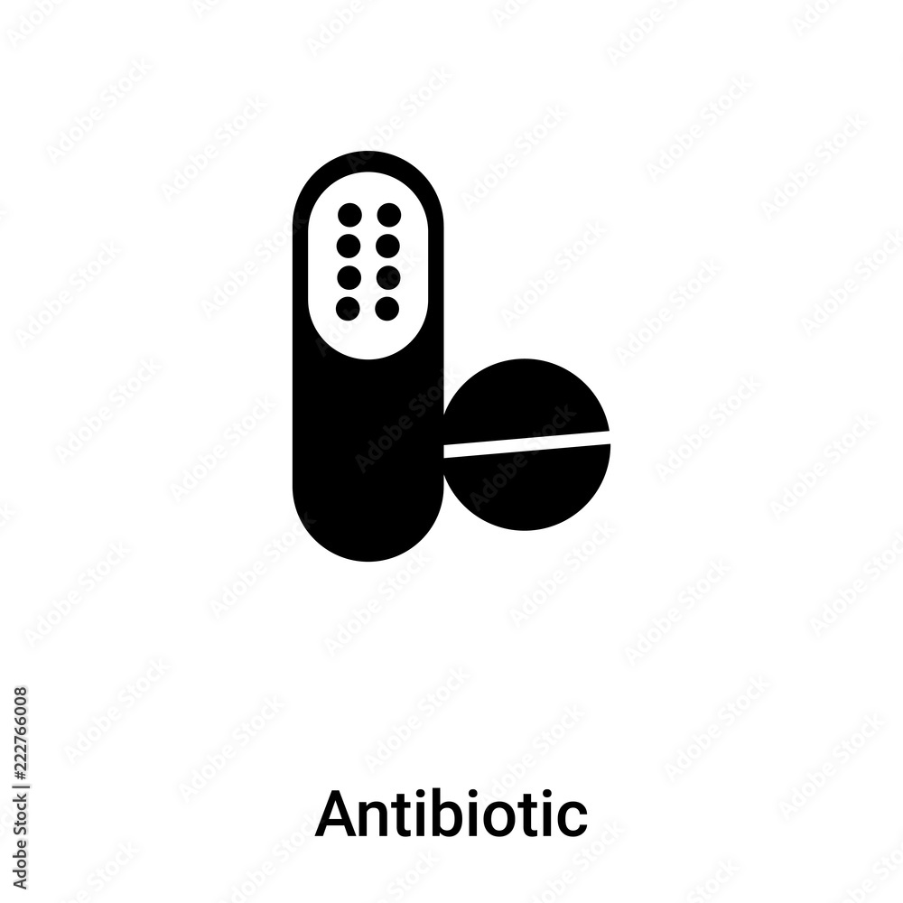 Antibiotic icon vector isolated on white background, logo concept of ...