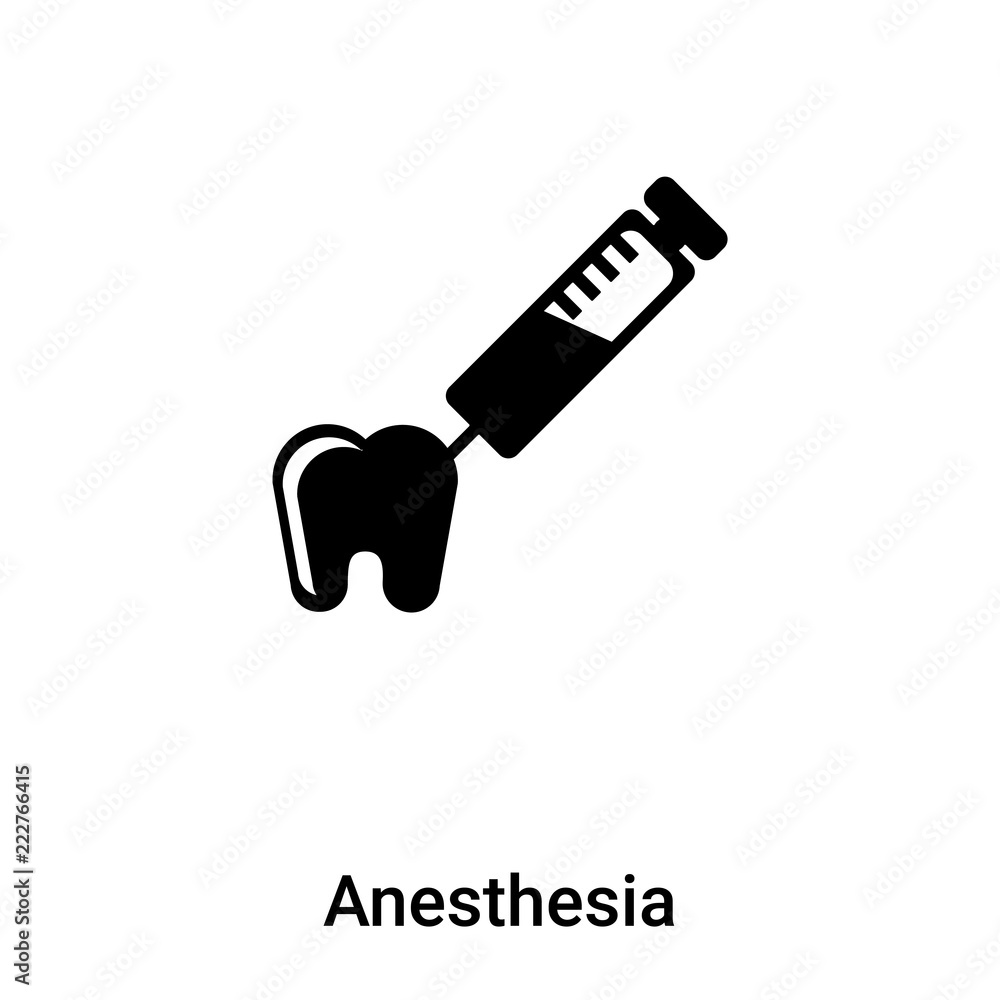 Anesthesia icon vector isolated on white background, logo concept of ...