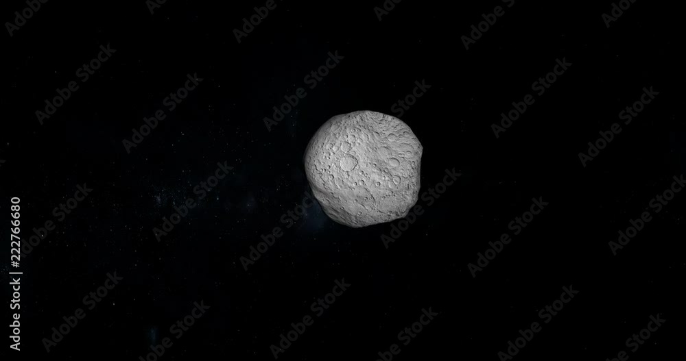 Proteus moon, inner satellite of Neptune planet, orbiting in the outer ...