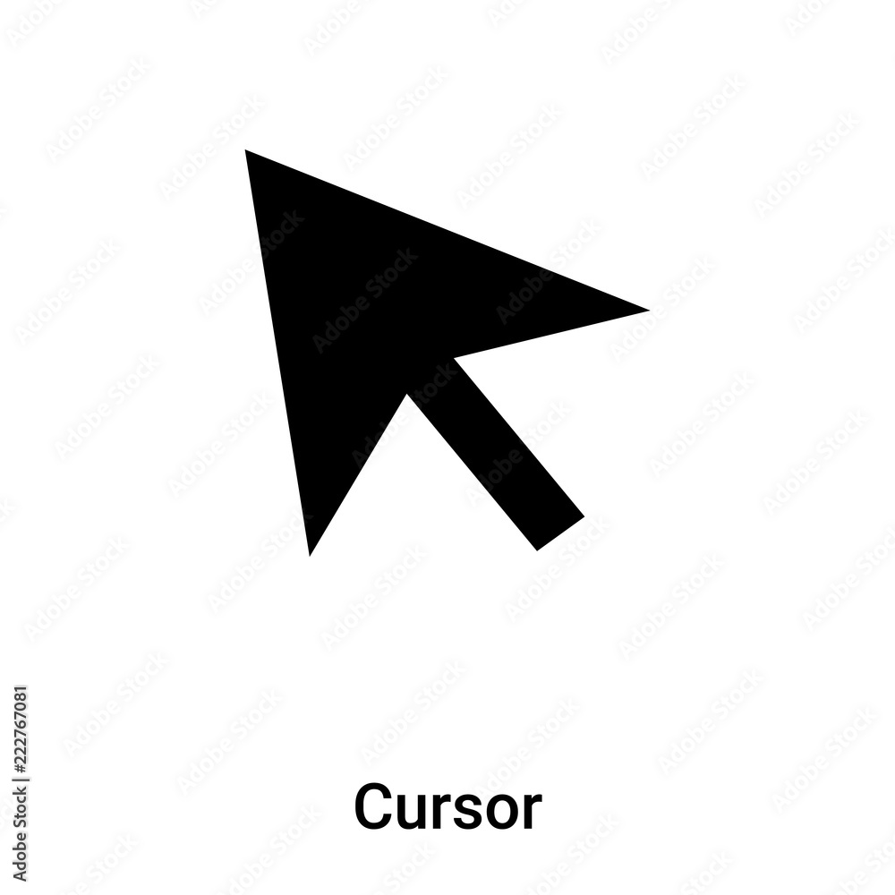 Cursor icon vector isolated on white background, logo concept of Cursor ...