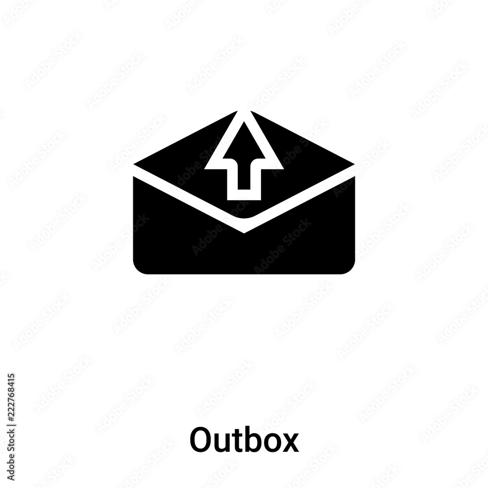 Outbox icon vector isolated on white background, logo concept of Outbox ... Outbox icon vector isolated on white background, logo concept of Outbox ...